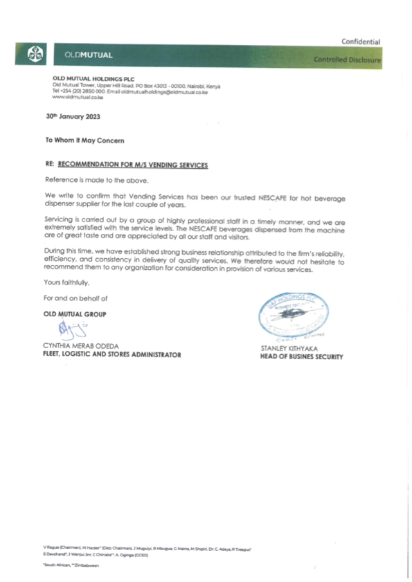 Vending Services Kenya